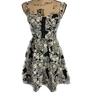 Royal Bones | Dresses | Royal Bones Sz S Pinup Floral Skull A Line ...